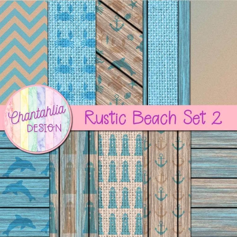 Free Rustic Beach Digital Papers for Digital Scrapbooking and Other Crafts