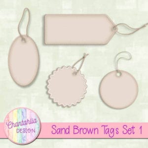 Free Sand Brown Tags