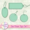 Free Sea Green Tags