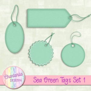Free Sea Green Tags