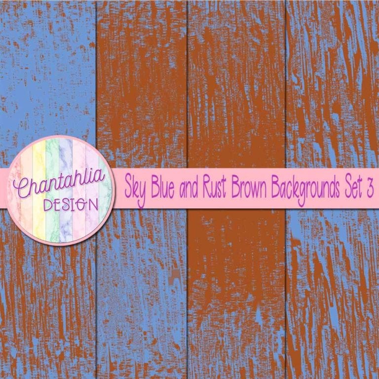 Free Sky Blue and Rust Brown Digital Paper Backgrounds