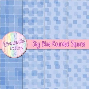Free Digital Papers featuring Sky Blue Rounded Squares Designs