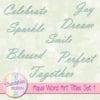 Free Aqua Word Art Titles Design Elements