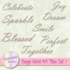 Free Beige Word Art Titles Design Elements