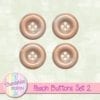 Free Peach Buttons Design Elements
