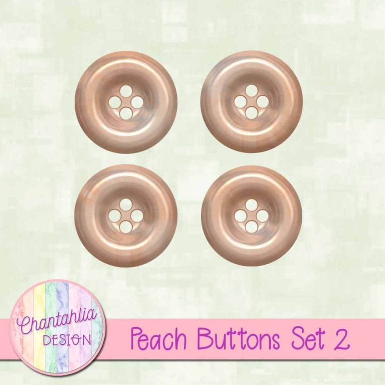 Free Peach Buttons Design Elements