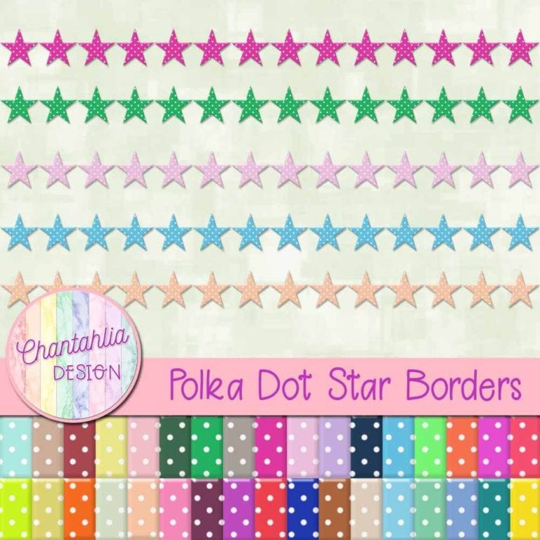 Polka Dot Star Borders - Chantahlia Design