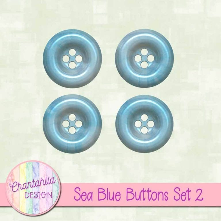 Free Sea Blue Buttons Design Elements