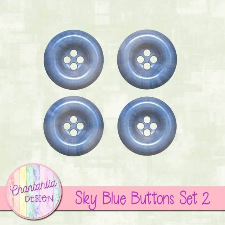 Free Sky Blue Buttons Design Elements