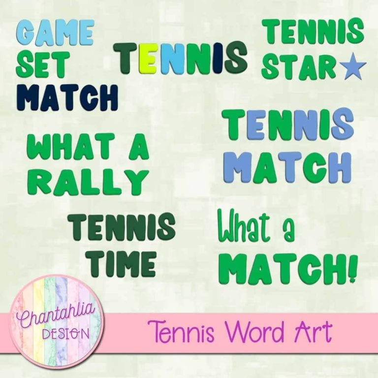 Free Tennis Word Art