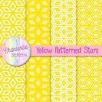 Free Digital Papers featuring Yellow Patterned Stars Designs