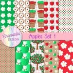 Free Apples Digital Papers