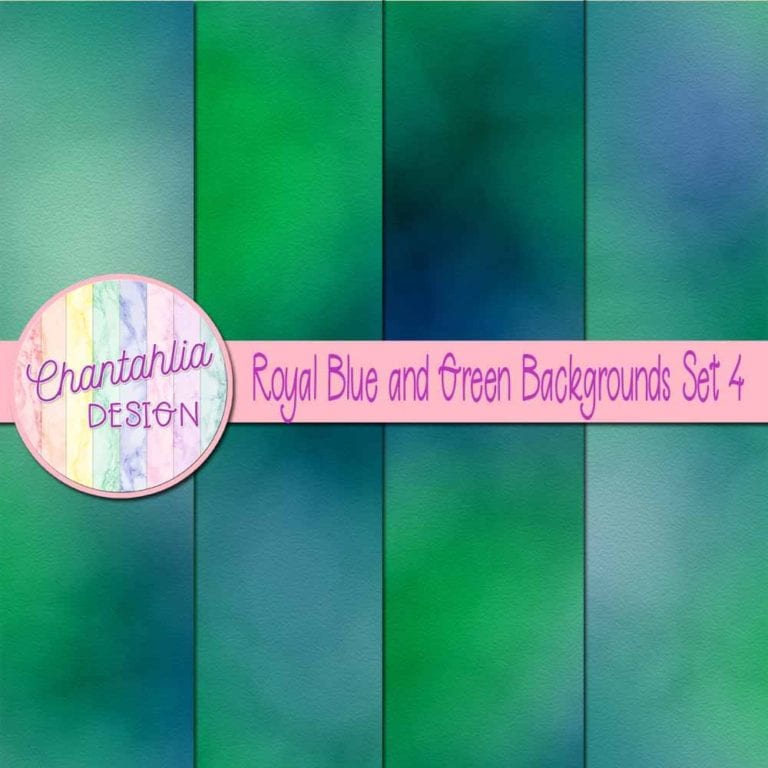 Free Royal Blue and Green Digital Paper Backgrounds