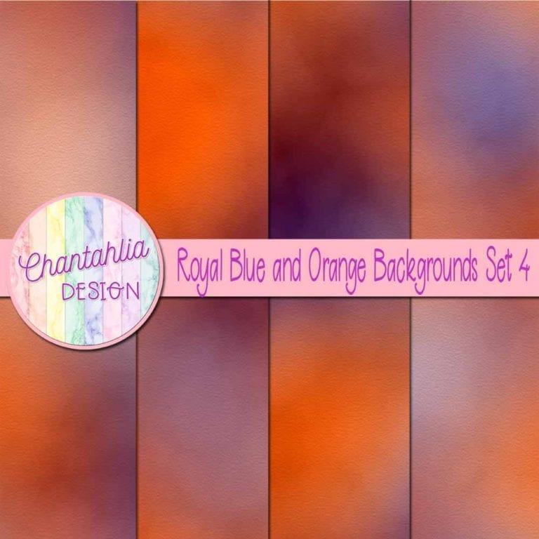 Free Royal Blue and Orange Digital Paper Backgrounds