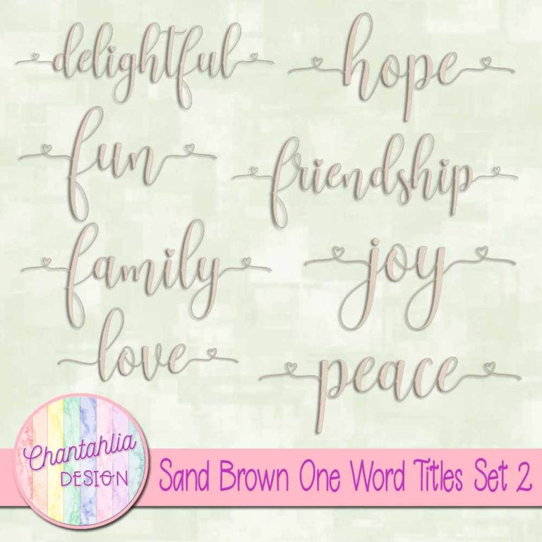 Free Sand Brown One Word Titles Design Elements