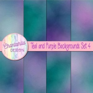 Free Teal and Purple Digital Paper Backgrounds