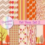 Free Fall Trees Digital Papers