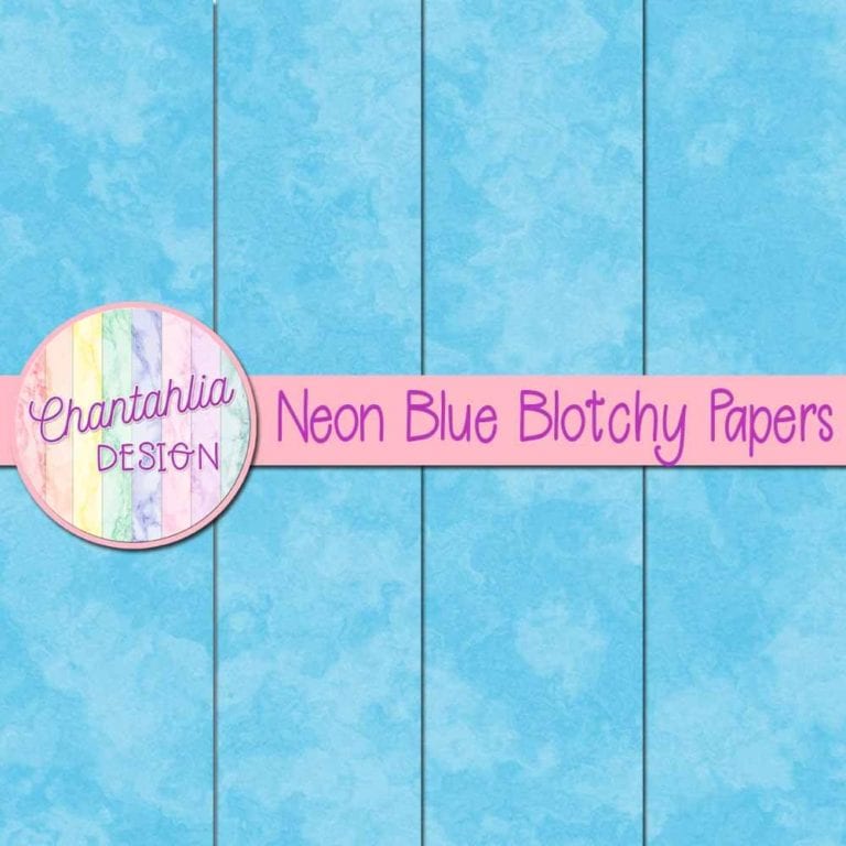Free Digital Papers featuring Neon Blue Blotchy Designs