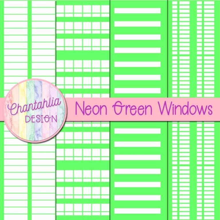 Free Digital Papers featuring Neon Green Windows Designs