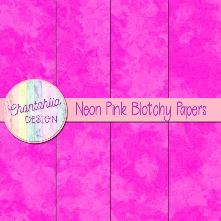 Free Digital Papers featuring Neon Pink Blotchy Designs