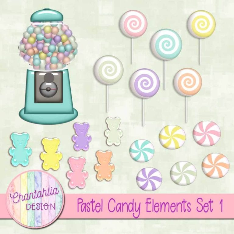 Free Pastel Candy Elements