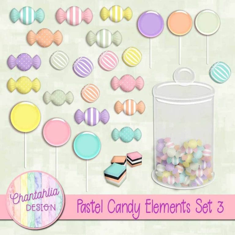 Free Pastel Candy Elements