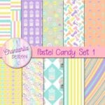 Free Pastel Candy Digital Papers