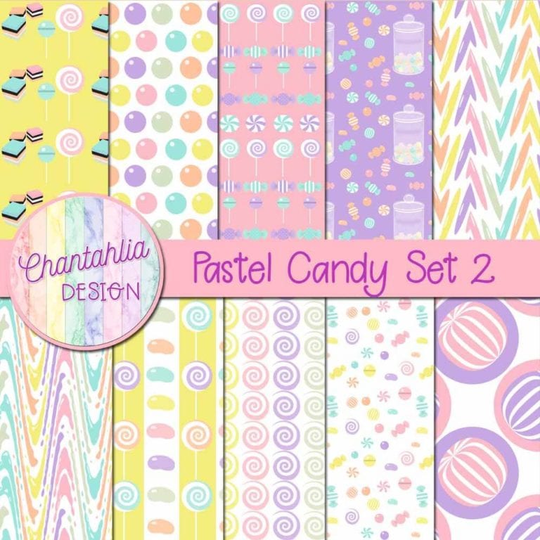 Free Pastel Candy Digital Papers