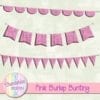 Free Pink Burlap Bunting Design Elements