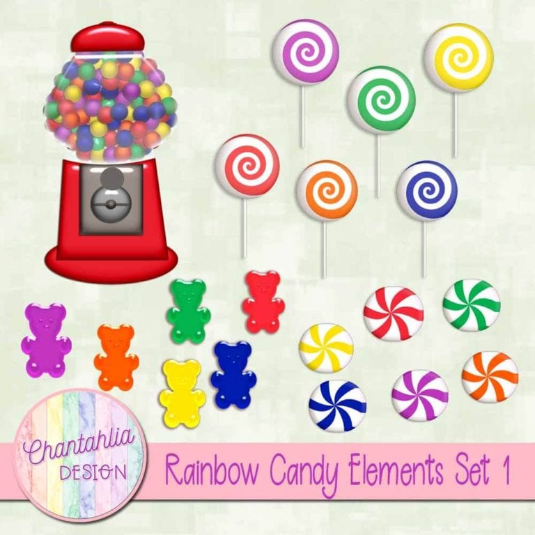 Free Rainbow Candy Elements
