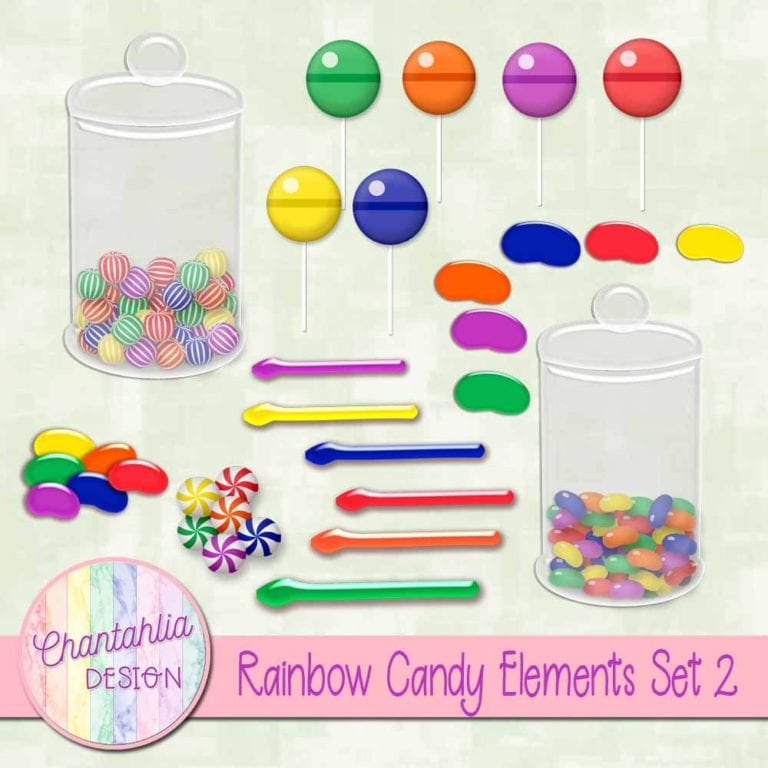 Free Rainbow Candy Elements