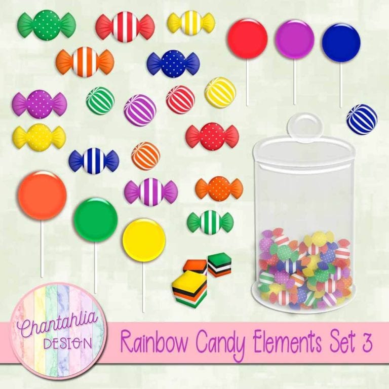 Free Rainbow Candy Elements