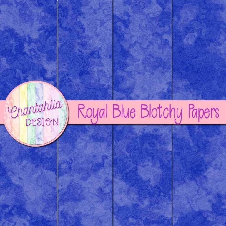 Free Digital Papers featuring Royal Blue Blotchy Designs