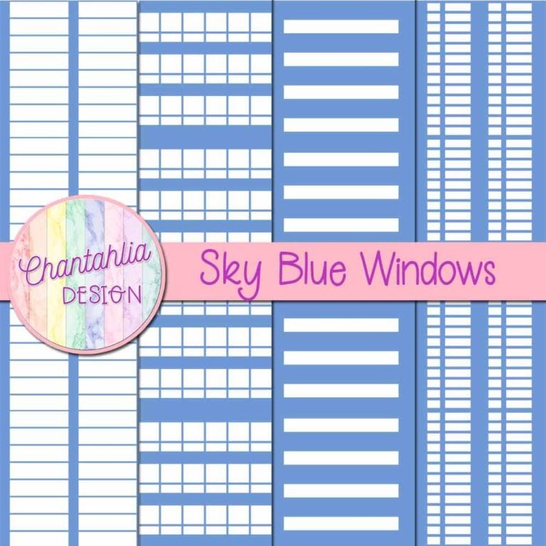 Free Digital Papers featuring Sky Blue Windows Designs