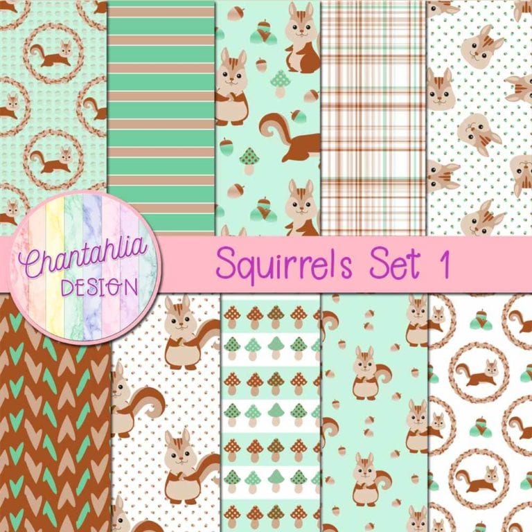 Free Squirrels Digital Papers