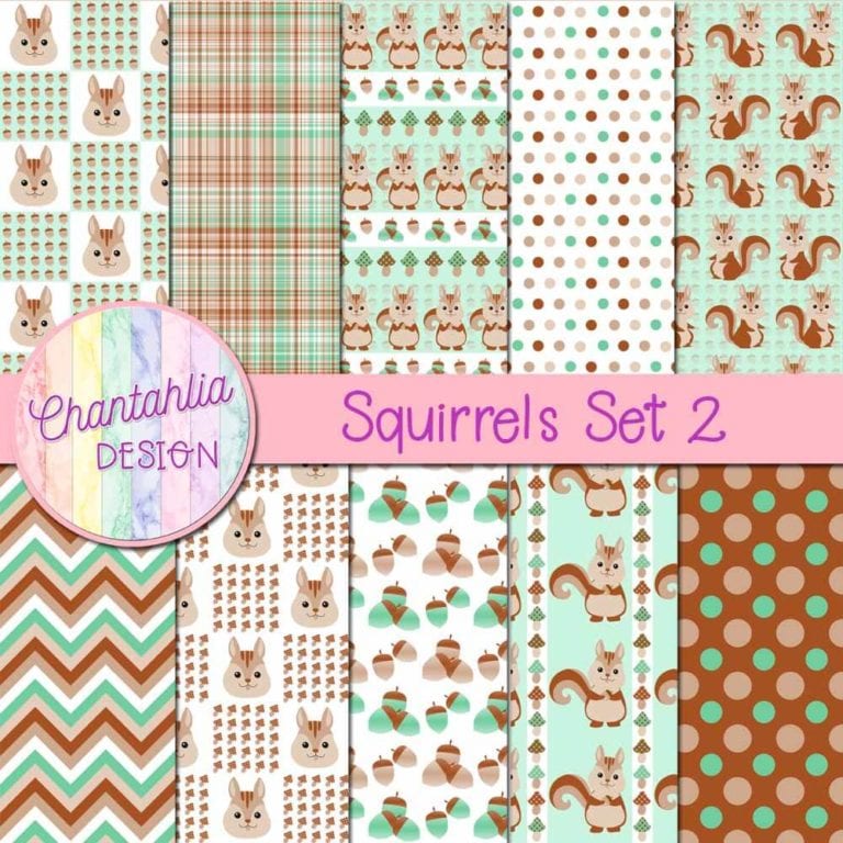 Free Squirrels Digital Papers
