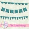 Free Teal Burlap Bunting Design Elements
