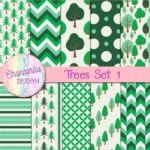 Free Trees Digital Papers