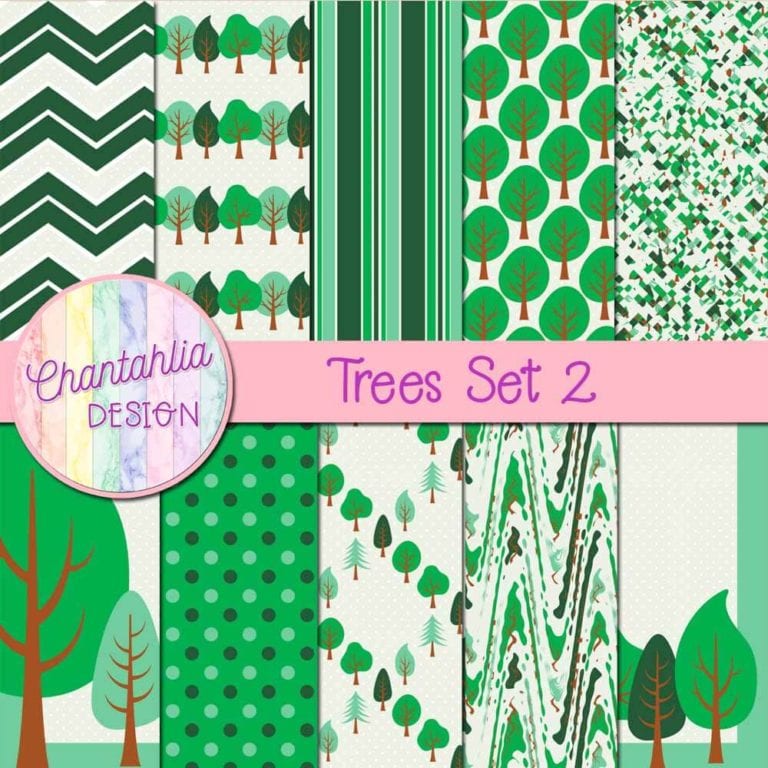 Free Trees Digital Papers