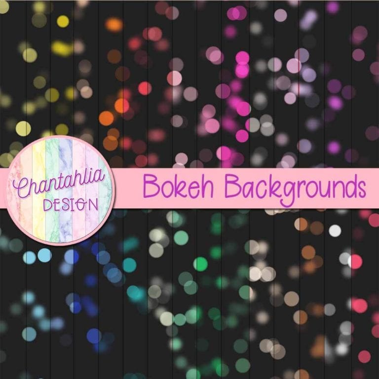 Free bokeh digital paper backgrounds in 36 colours.