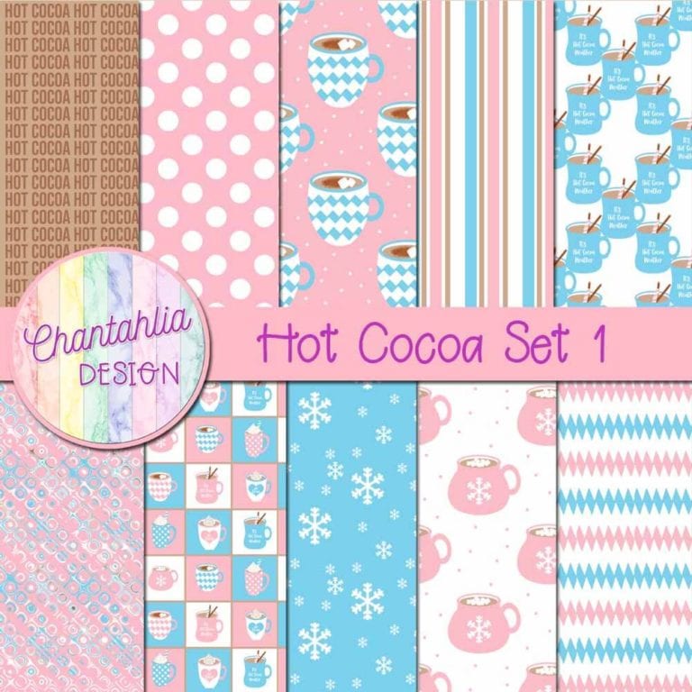 Free Hot Cocoa Digital Papers