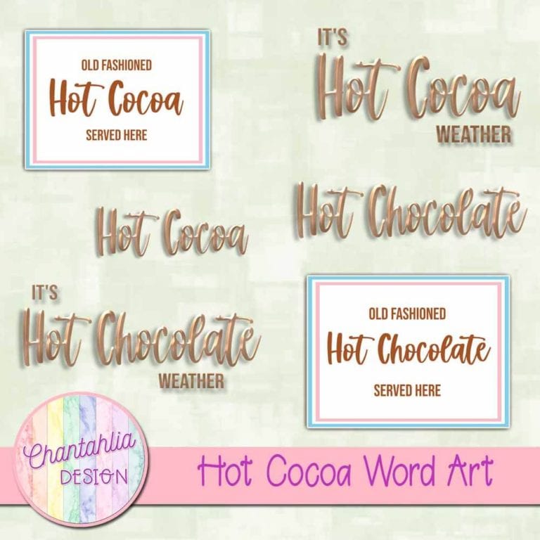 Free Hot Cocoa Word Art