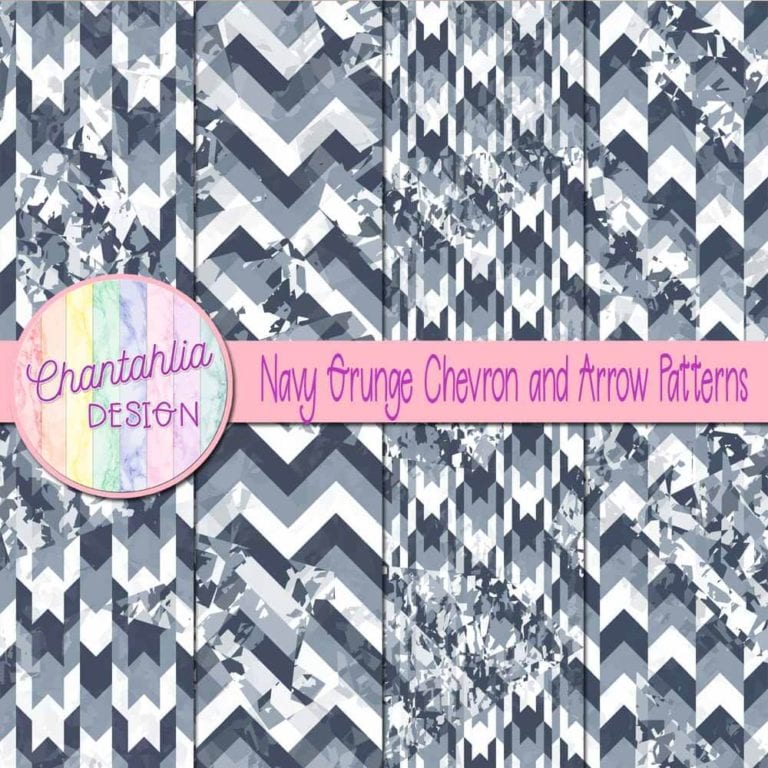 Free Digital Papers featuring Navy Grunge Chevron and Arrow Designs