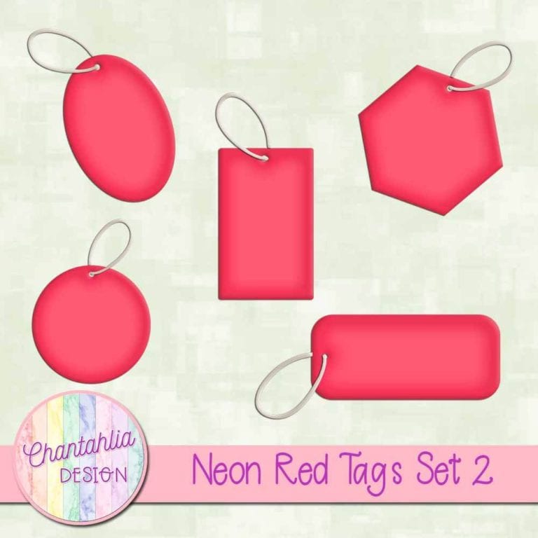 Free Neon Red Tags