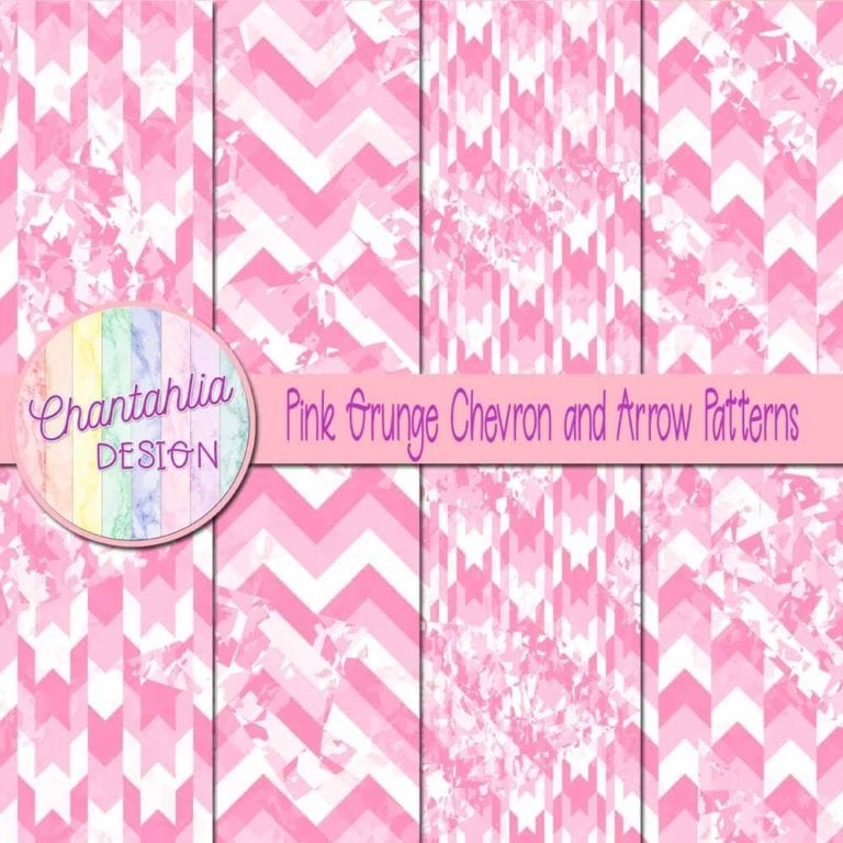 Free Digital Papers featuring Pink Grunge Chevron and Arrow Designs