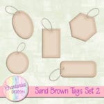 Free Sand Brown Tags