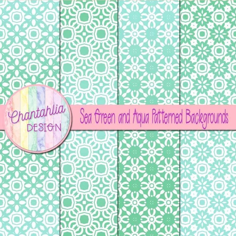 Free Sea Green and Aqua Patterned Backgrounds