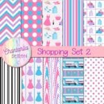 Free Digital Papers in a Shopping Theme