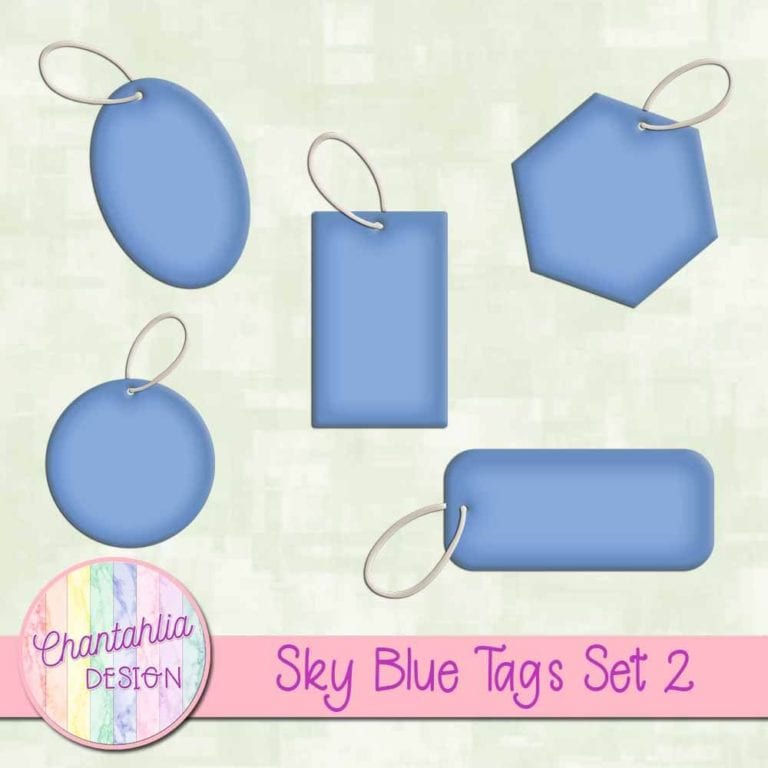 Free Sky Blue Tags