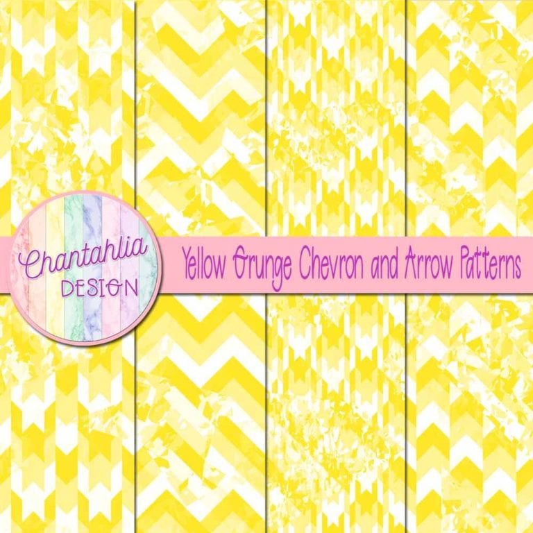 Free Digital Papers featuring Yellow Grunge Chevron and Arrow Designs